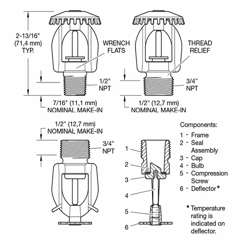 Leyon FM UL Series ELO 231B 11.2 K Factor Upright And Pendent ...