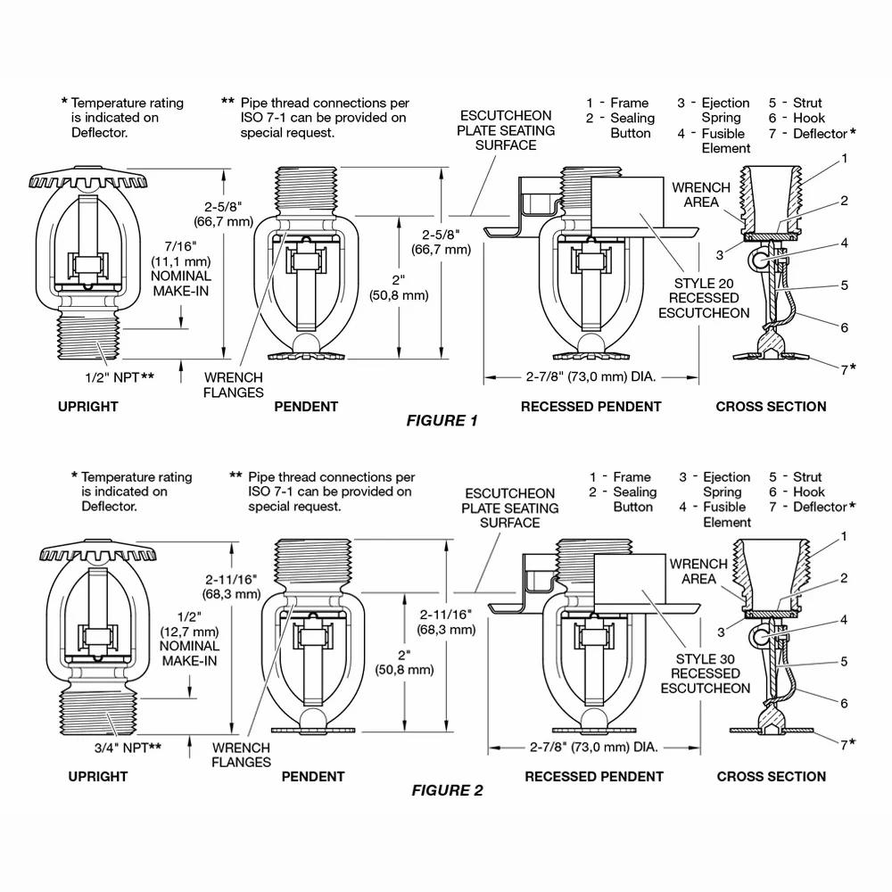 Leyon FM UL Series TY L 5.6 And 8.0 K Factor Upright Pendent And ...