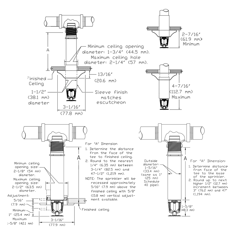 Leyon FM UL STANDARD RESPONSE DRY PENDENT STANDARD ORIFICE SPRINKLERS ...
